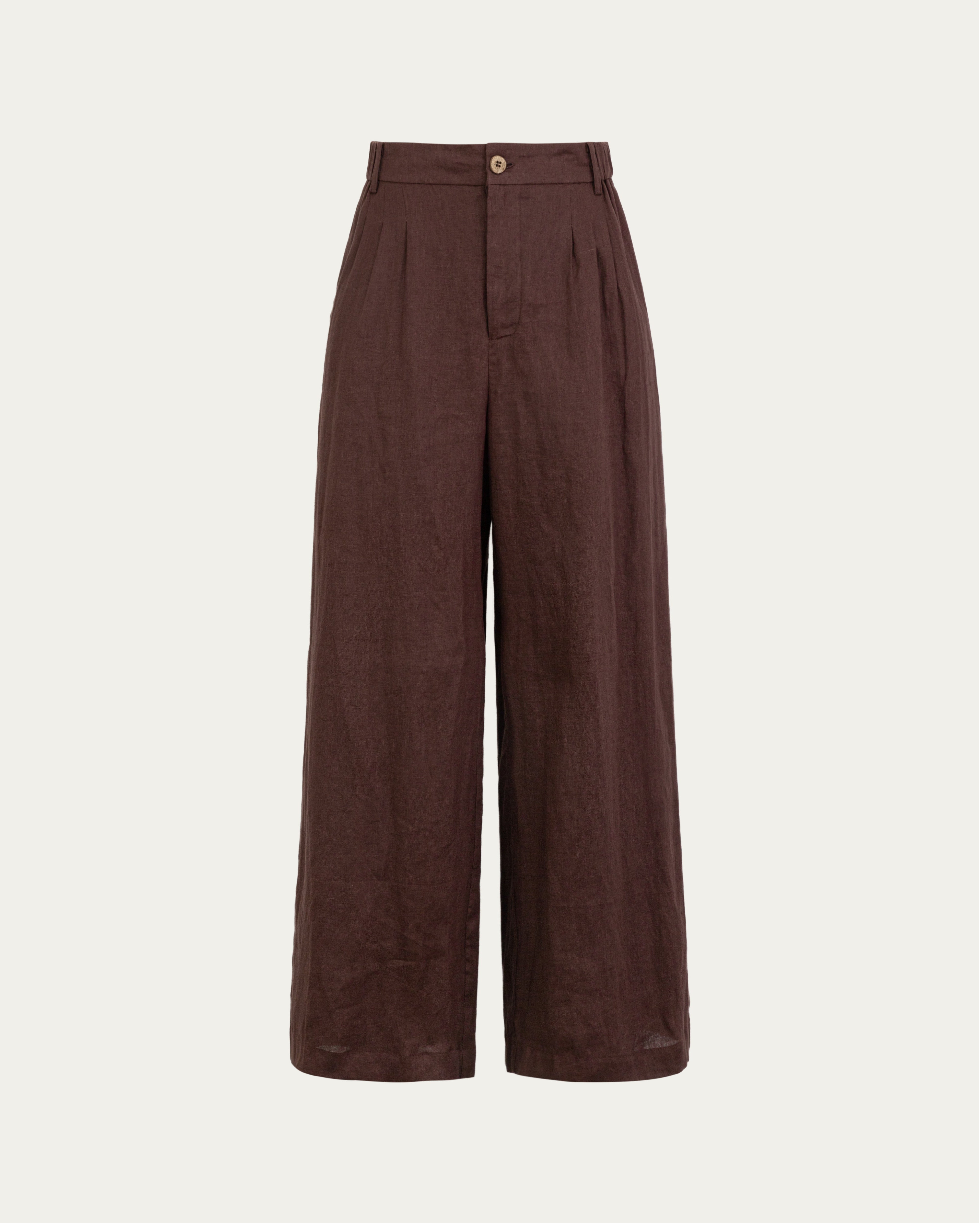 Sustainable 100% Hemp Juana High Rise Pants for Women - Espresso ...